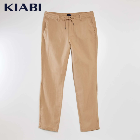 Testez gratuitement le pantalon homme tapered fit beige de Kiabi ...